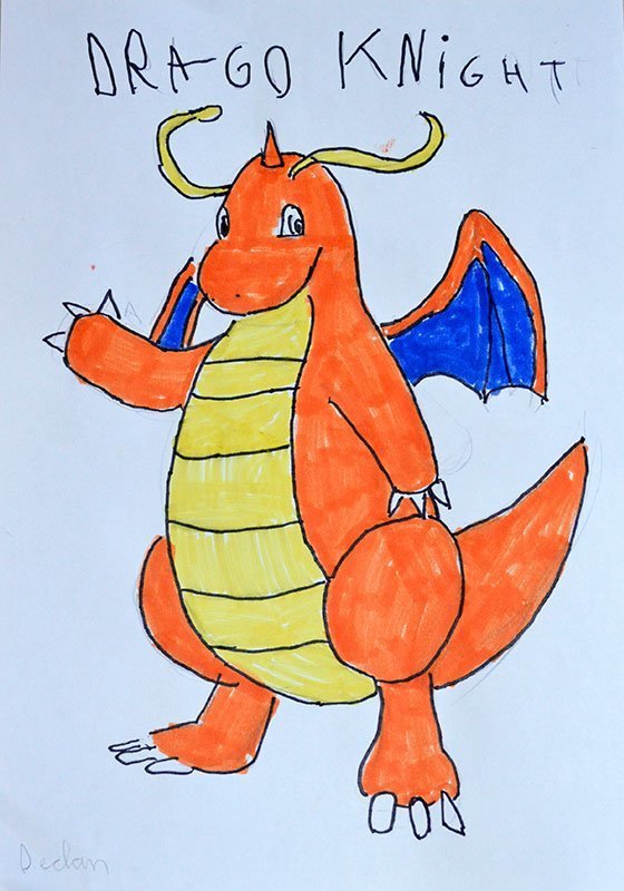 Pokemon kids art by Declan and Sofia