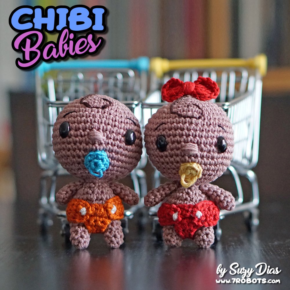 Super Cute Crochet Chibi Babies by Suzy Dias. Customize Your Own!