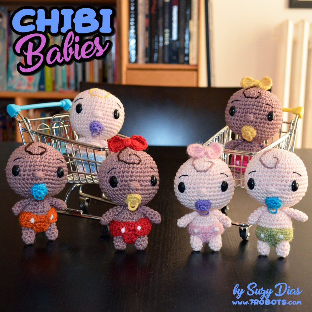 Crochet Chibi Babies by Suzy Dias. Adorable customizable crochet babies!