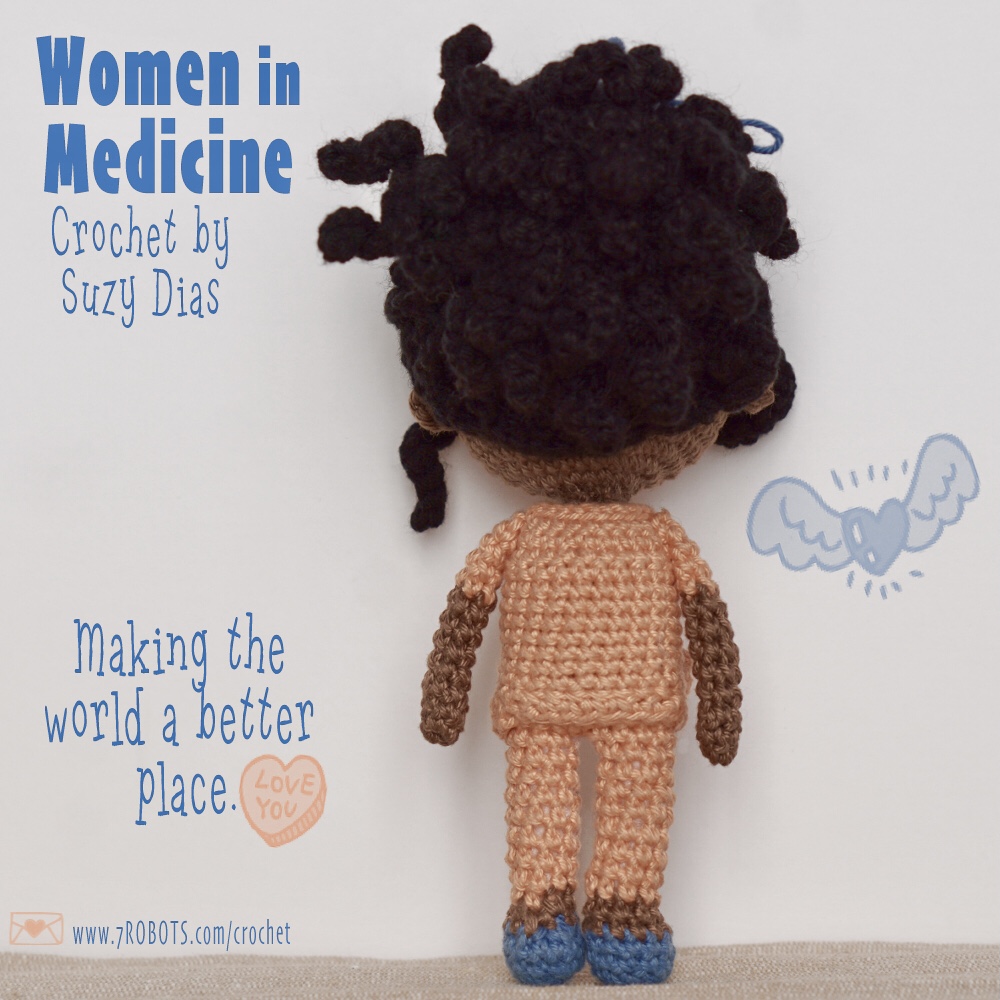 Crochet Nurse / Doctor with Stethoscope by Suzy Dias